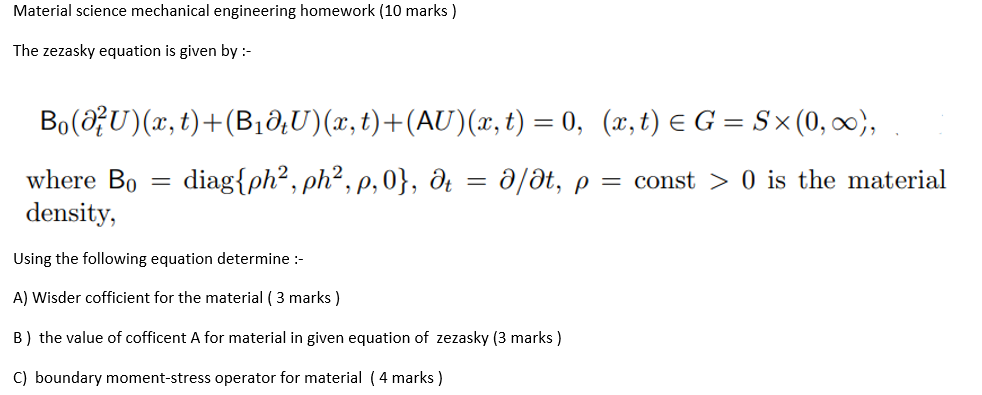 Solved Material science mechanical engineering homework (10 | Chegg.com