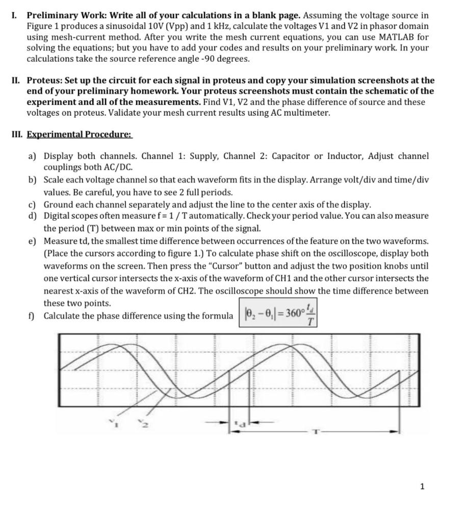 Solved I. Preliminary Work: Write all of your calculations | Chegg.com
