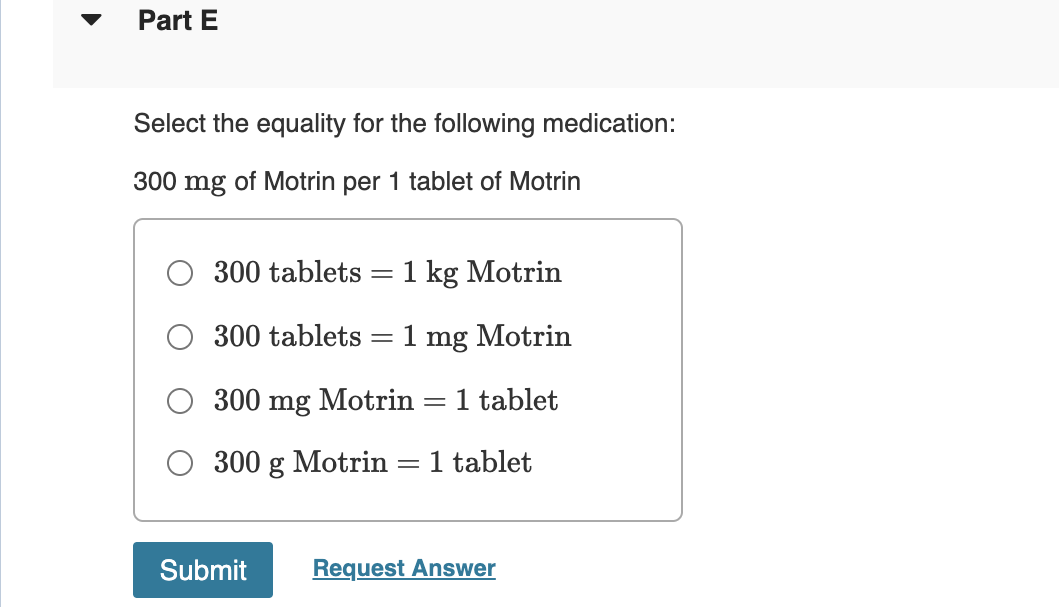 Solved Select an equality and two conversion factors for | Chegg.com