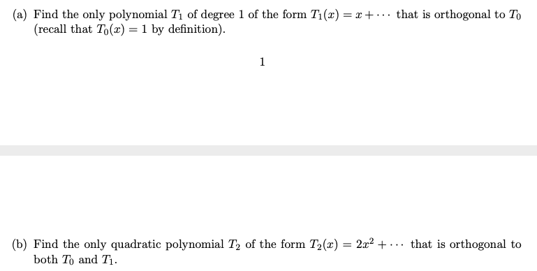 Solved Problem 2. [Constructing an orthogonal basis in a | Chegg.com