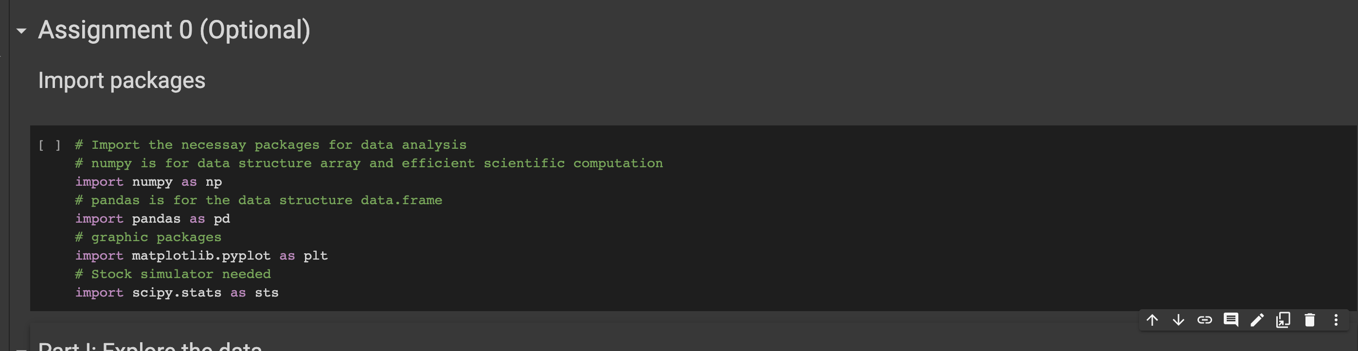 Assignment 0 (Optional) Import packages [ ] # Import | Chegg.com