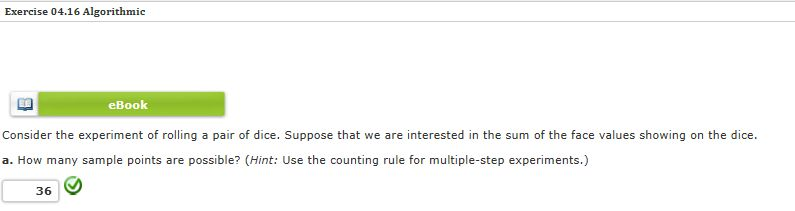 Solved Exercise 04.16 Algorithmic eBook Consider the | Chegg.com