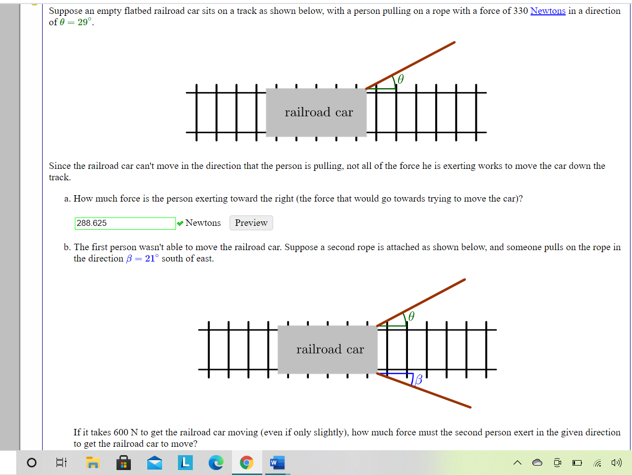 Solved Suppose an empty flatbed railroad car sits on a track | Chegg.com