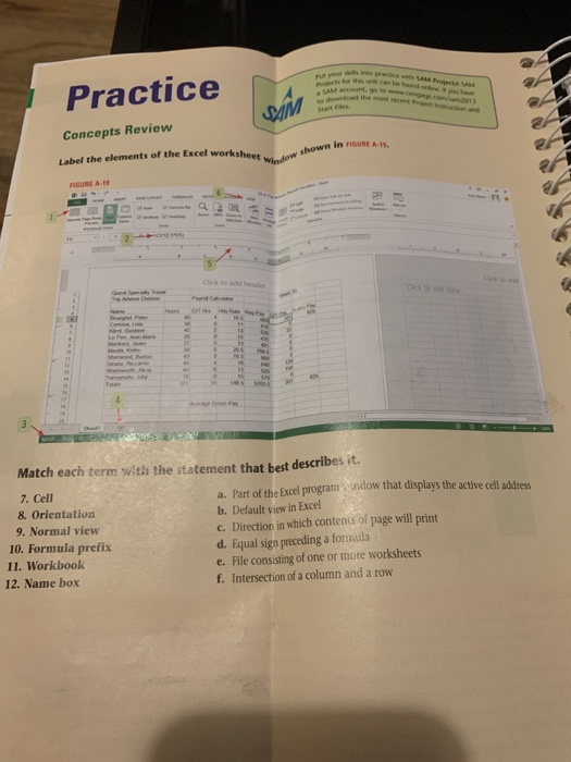 Solved Practice Concepts Review in FIGURE A-19, Label the | Chegg.com