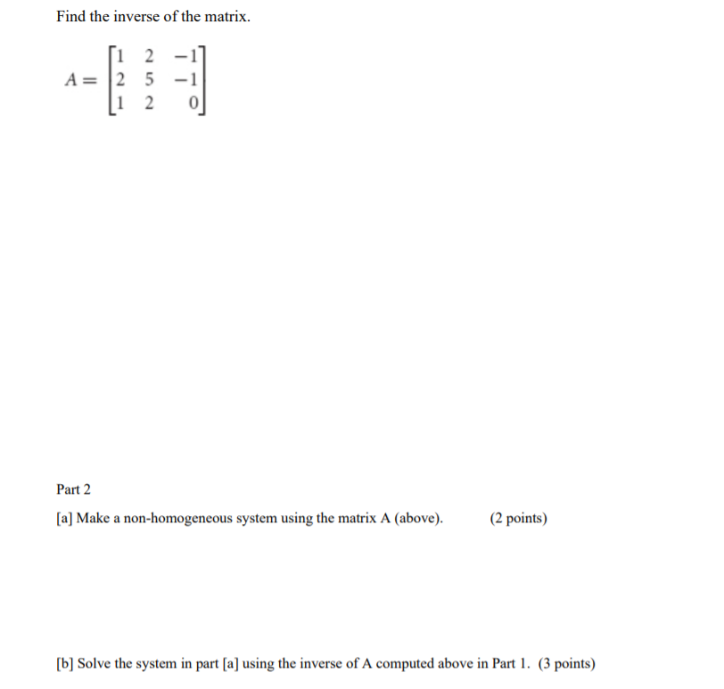Solved This is a linear algebra question, so please use | Chegg.com