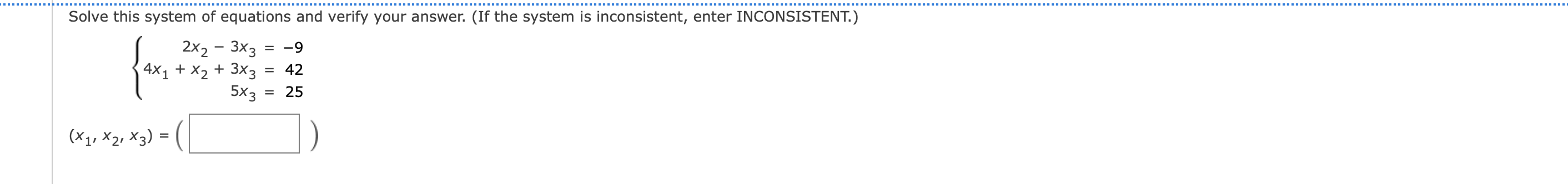 Solved Solve this system of equations and verify your | Chegg.com
