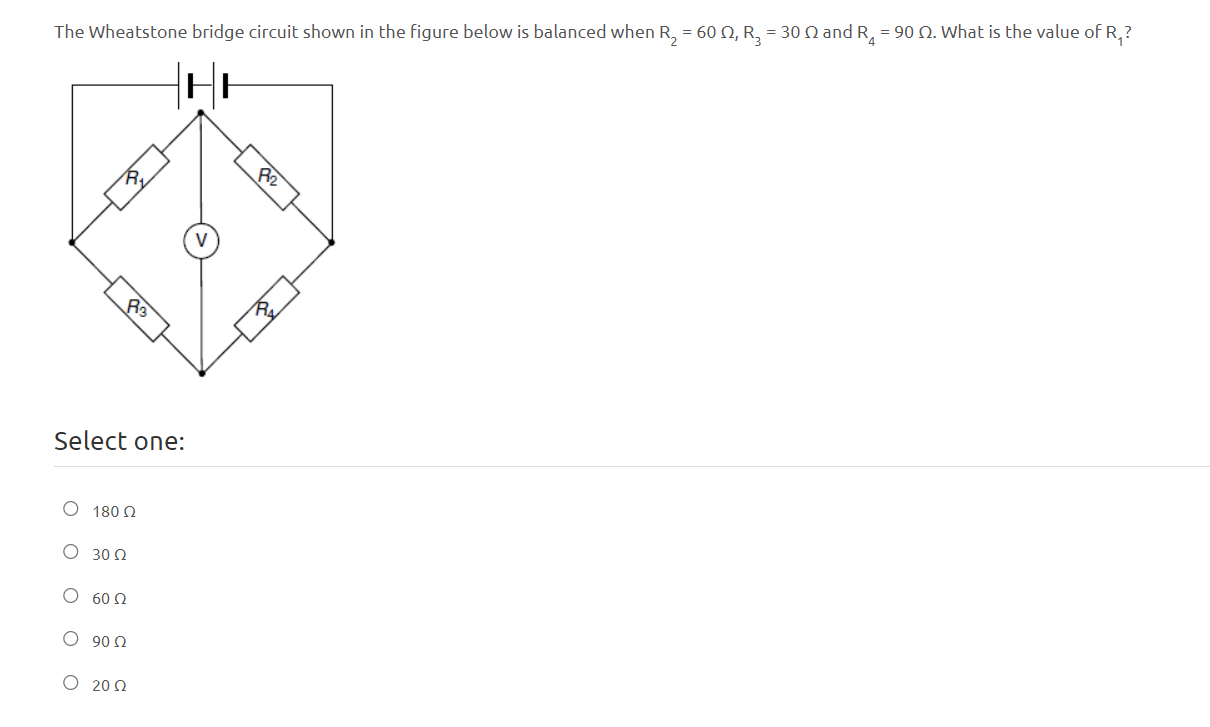 Solved The Wheatstone bridge circuit shown in the figure | Chegg.com