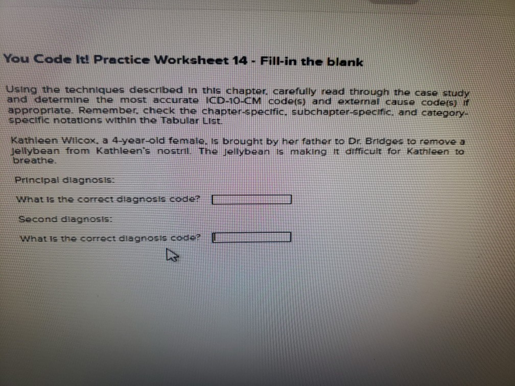 You Code It! Practice Worksheet 14 - Fill-in the | Chegg.com