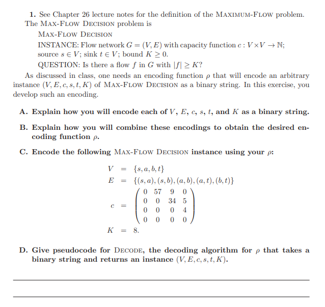 Solved 1. See Chapter 26 lecture notes for the definition of | Chegg.com