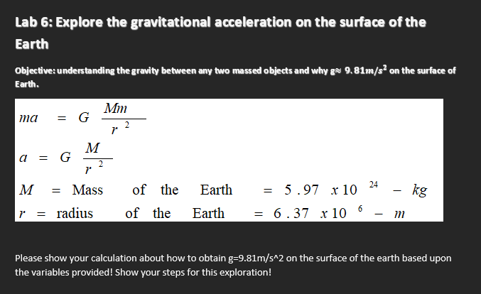 Solved Objective: understanding the gravity between any | Chegg.com