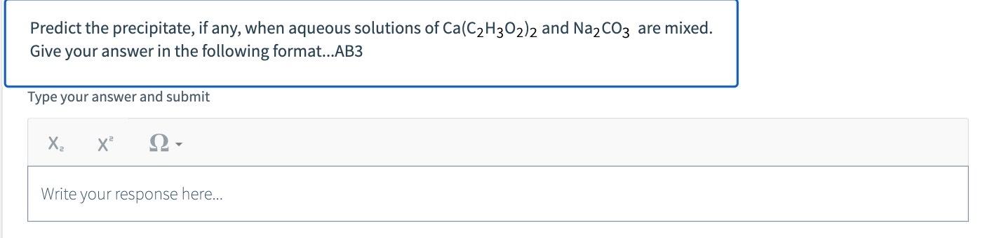 Solved Predict the precipitate, if any, when aqueous | Chegg.com