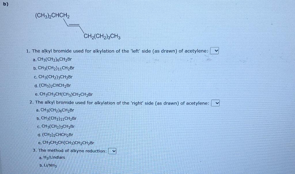 Solved 1. The alkyl bromide used for alkylation of the | Chegg.com