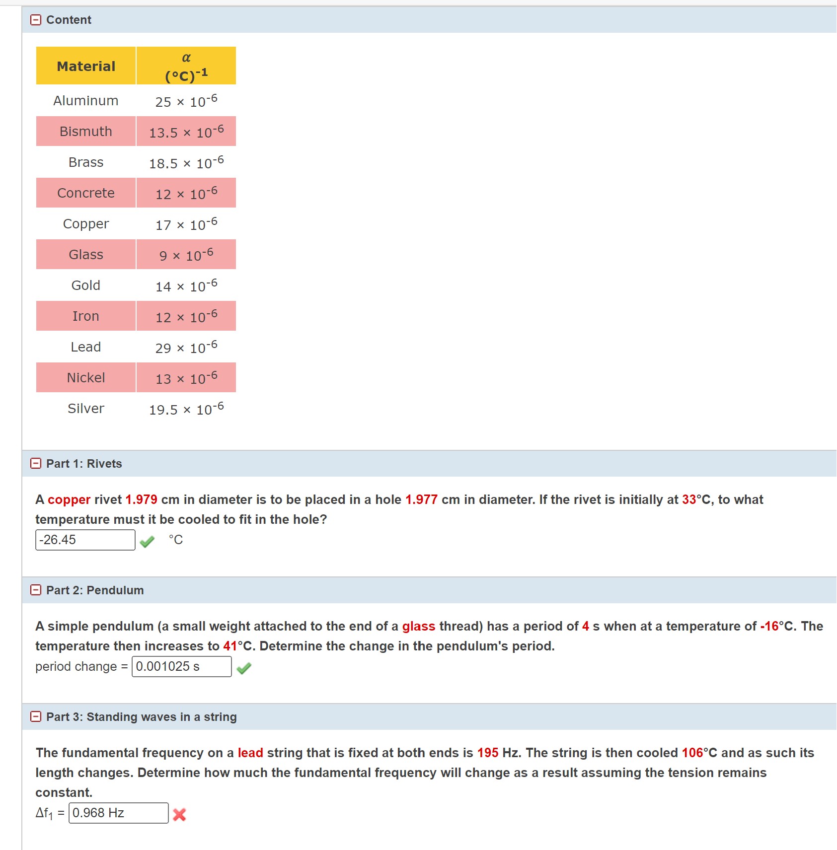 Solved Content Part 1: Rivets A copper rivet 1.979 cm in | Chegg.com