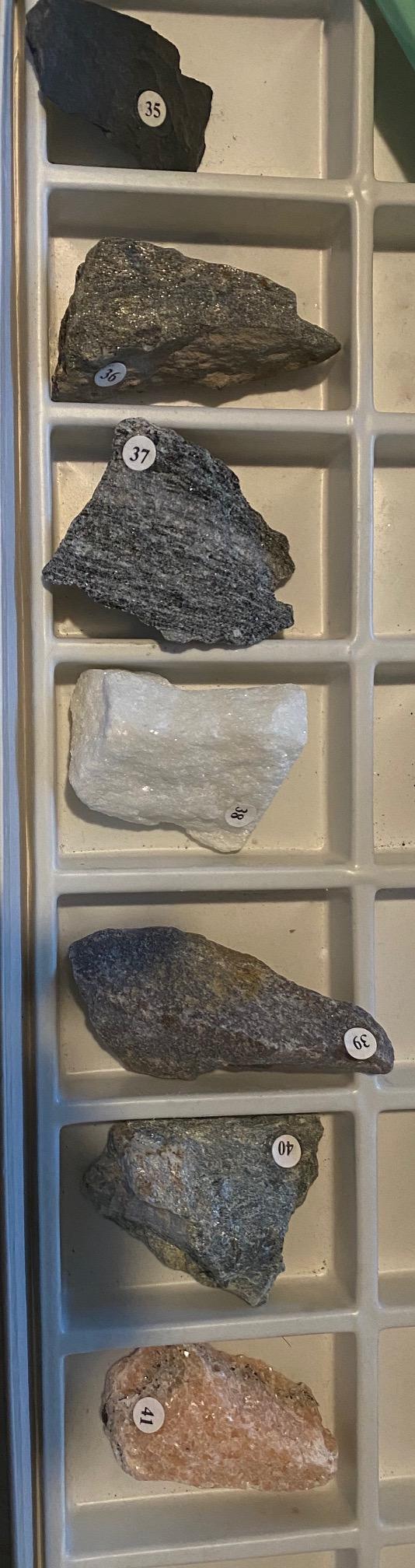 Solved 1. Complete the chart for Metamorphic Rocks #35 - #41 | Chegg.com