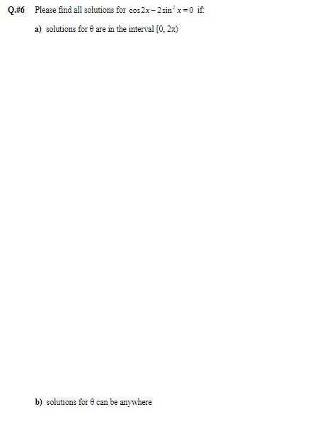 Solved Double Angle Formulas Power Reducing Formulas Half | Chegg.com