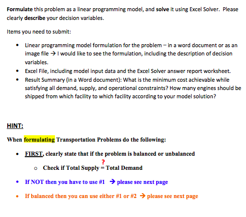 Solved Assignment B A manufacturing firm produces diesel | Chegg.com