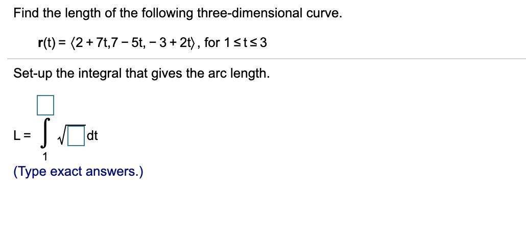 Solved Find the length of the following two-dimensional | Chegg.com