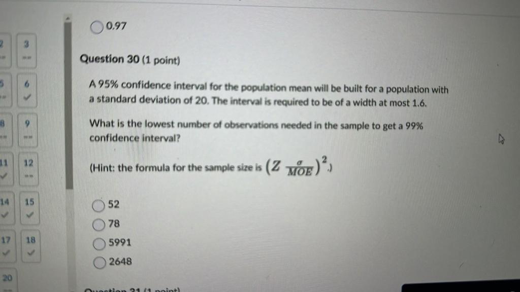 Solved A 95% confidence interval for the population | Chegg.com