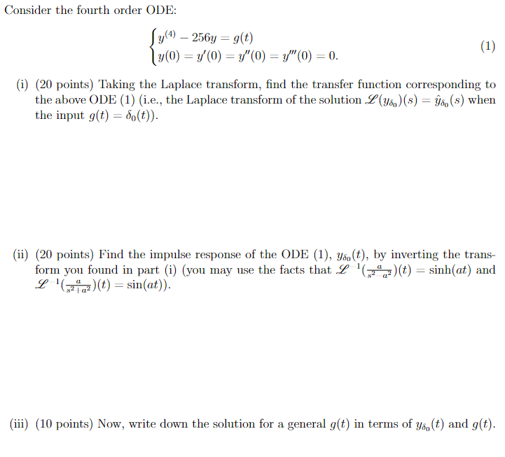 Solved Consider the fourth order | Chegg.com