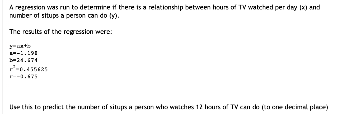 Solved A regression was run to determine if there is a | Chegg.com