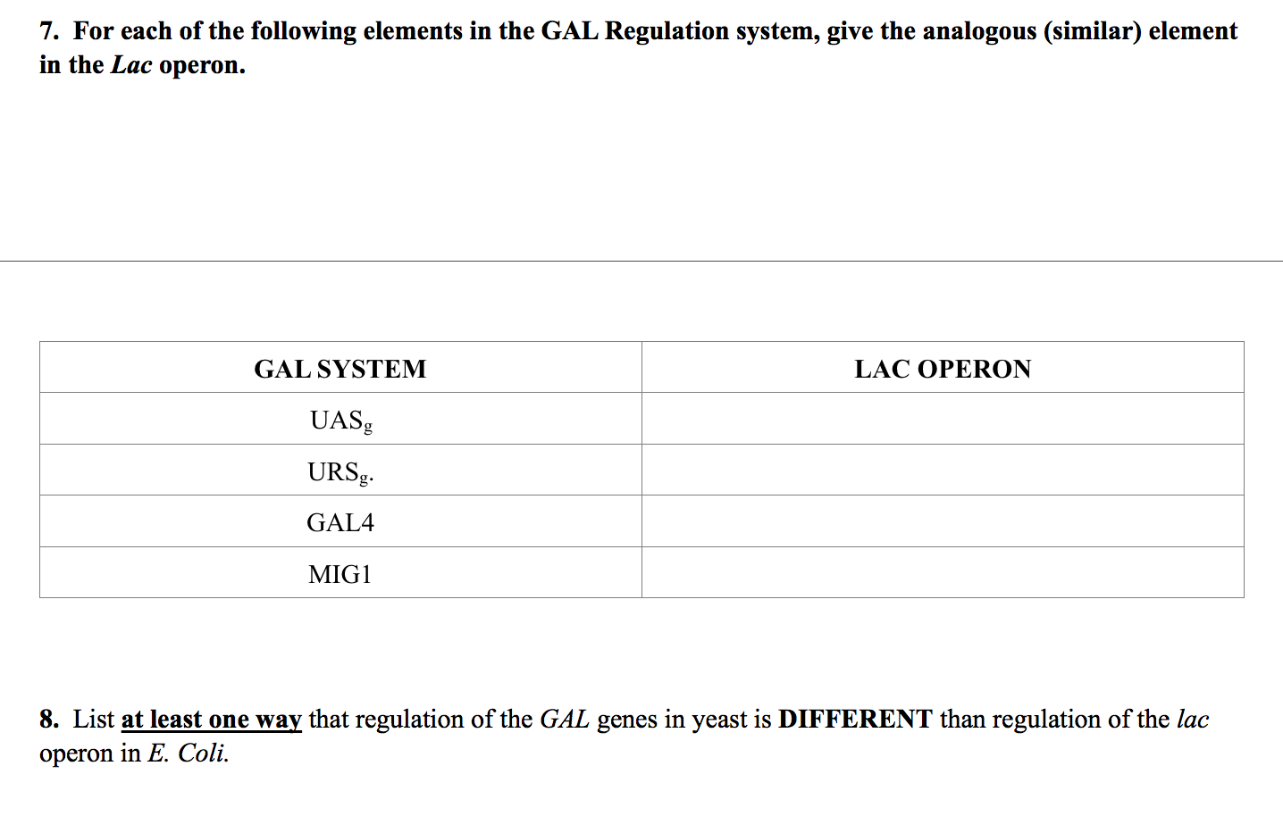 Galactose Utilization Pathway In Yeast An Example Of