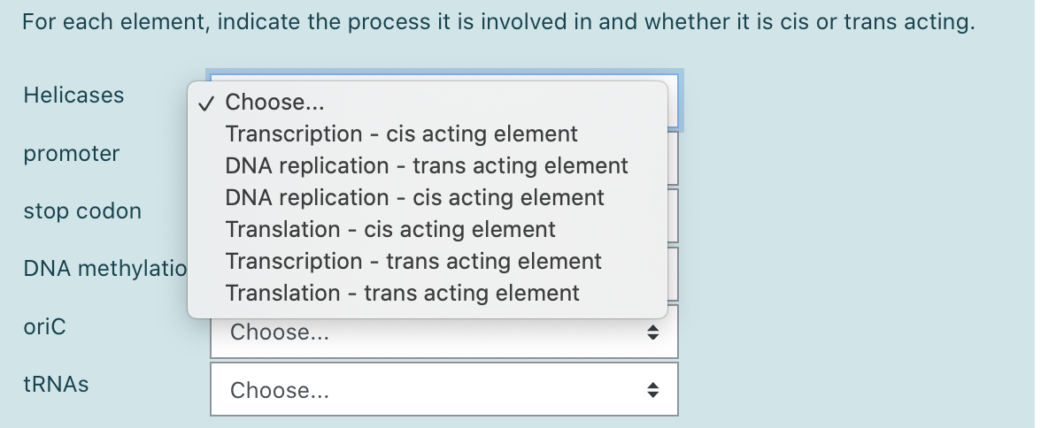 Solved For each element, indicate the process it is involved | Chegg.com