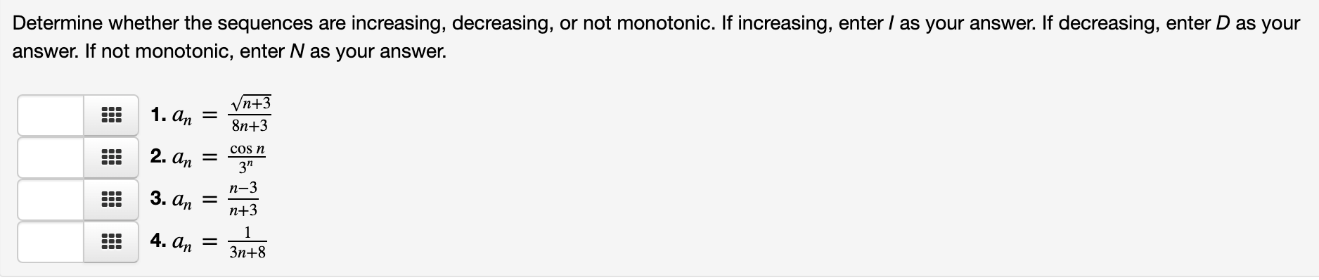 Solved Determine Whether The Sequences Are Increasing