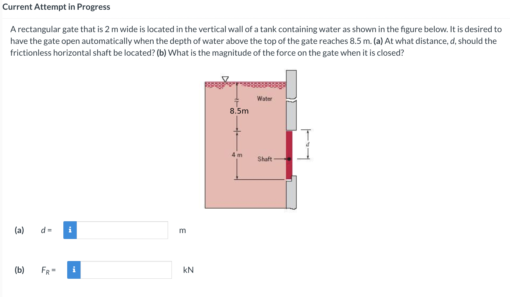 Solved Current Attempt in ProgressA rectangular gate that is | Chegg.com