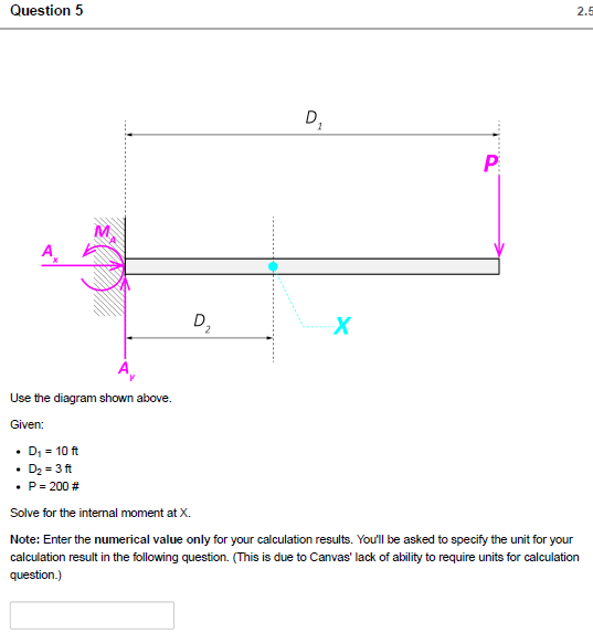 Solved Use the diagram shown above. Given: - D1=10ft - | Chegg.com