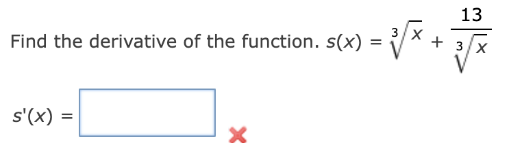 Solved Find the derivative of the function. h(x)=x5−x32+x41 | Chegg.com
