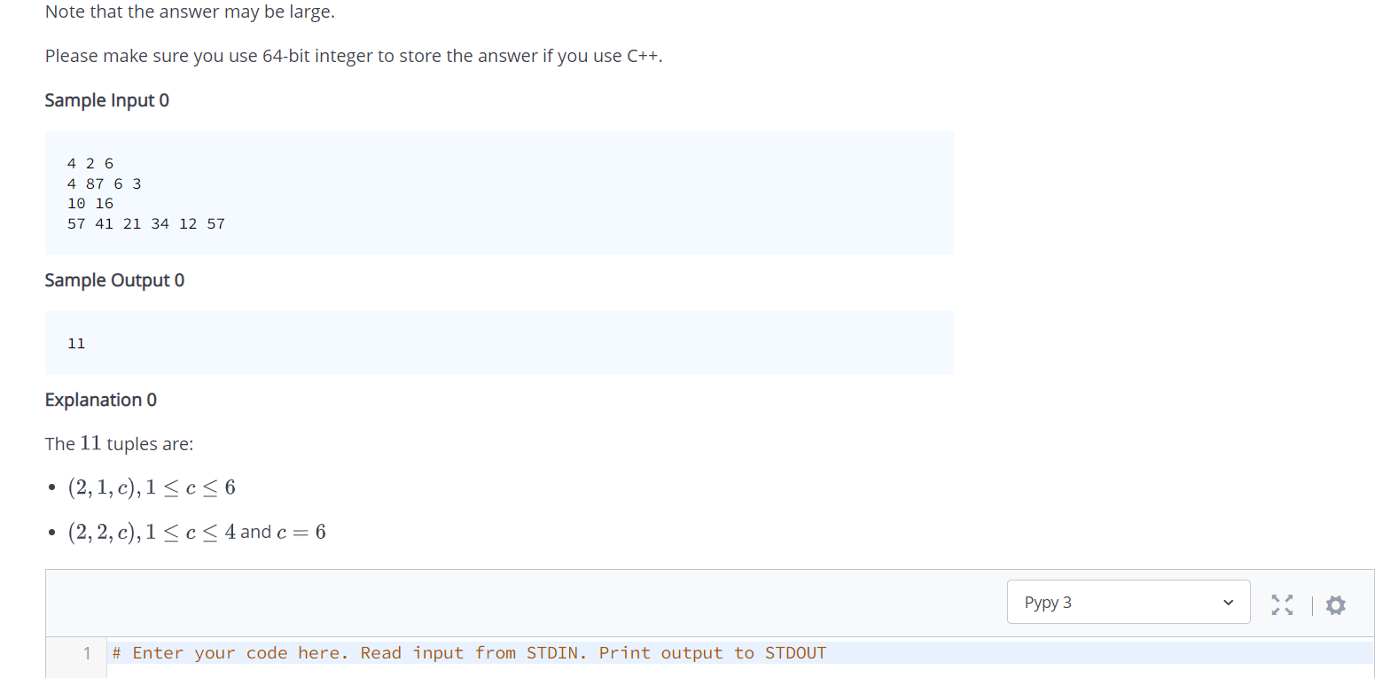 Solved Given three integer sequences A = (ai, a2, ..., Ana), | Chegg.com