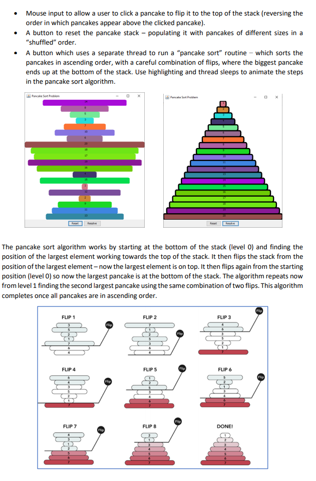Solved Pancake sorting is a common computer science problem, | Chegg.com
