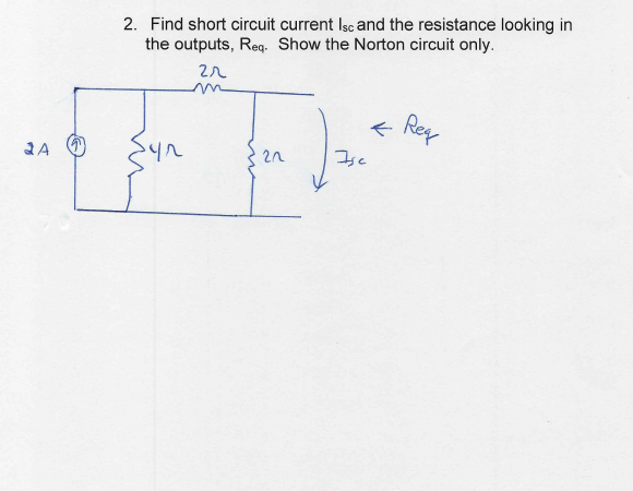 Solved 2. Find short circuit current Isc and the resistance | Chegg.com