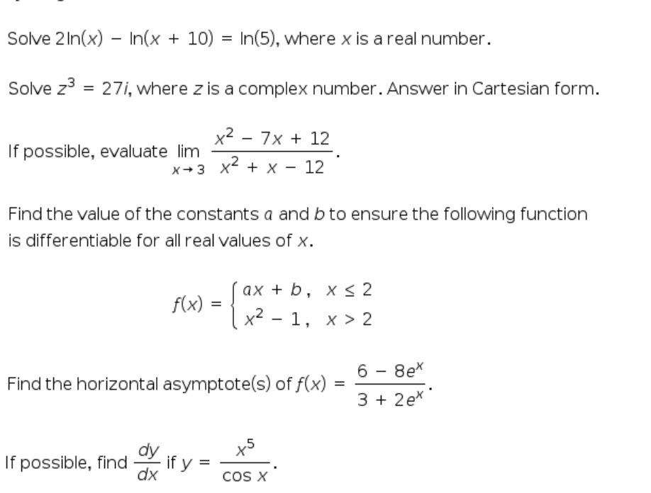 Solved Solve 2 In(x) – In(x + 10) = In(5), where x is a real | Chegg.com