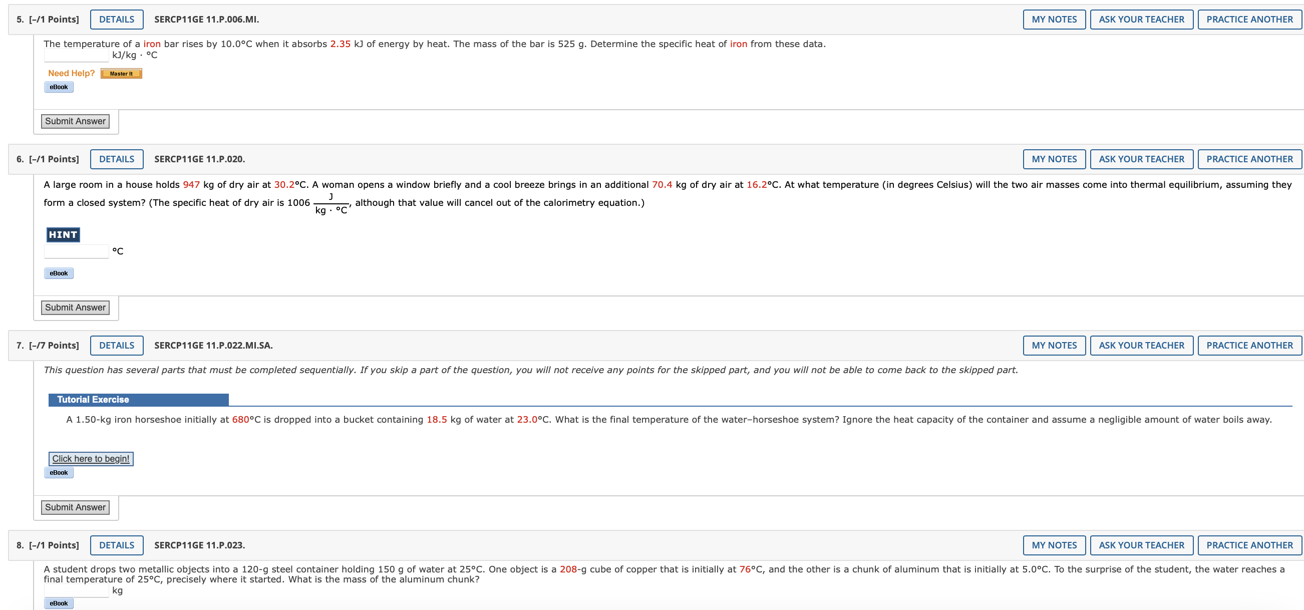 Solved 5. [-/1 Points] DETAILS SERCP11GE 11.P.006.MI. MY | Chegg.com