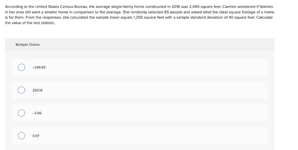 Solved According to the United States Census Bureau, the | Chegg.com