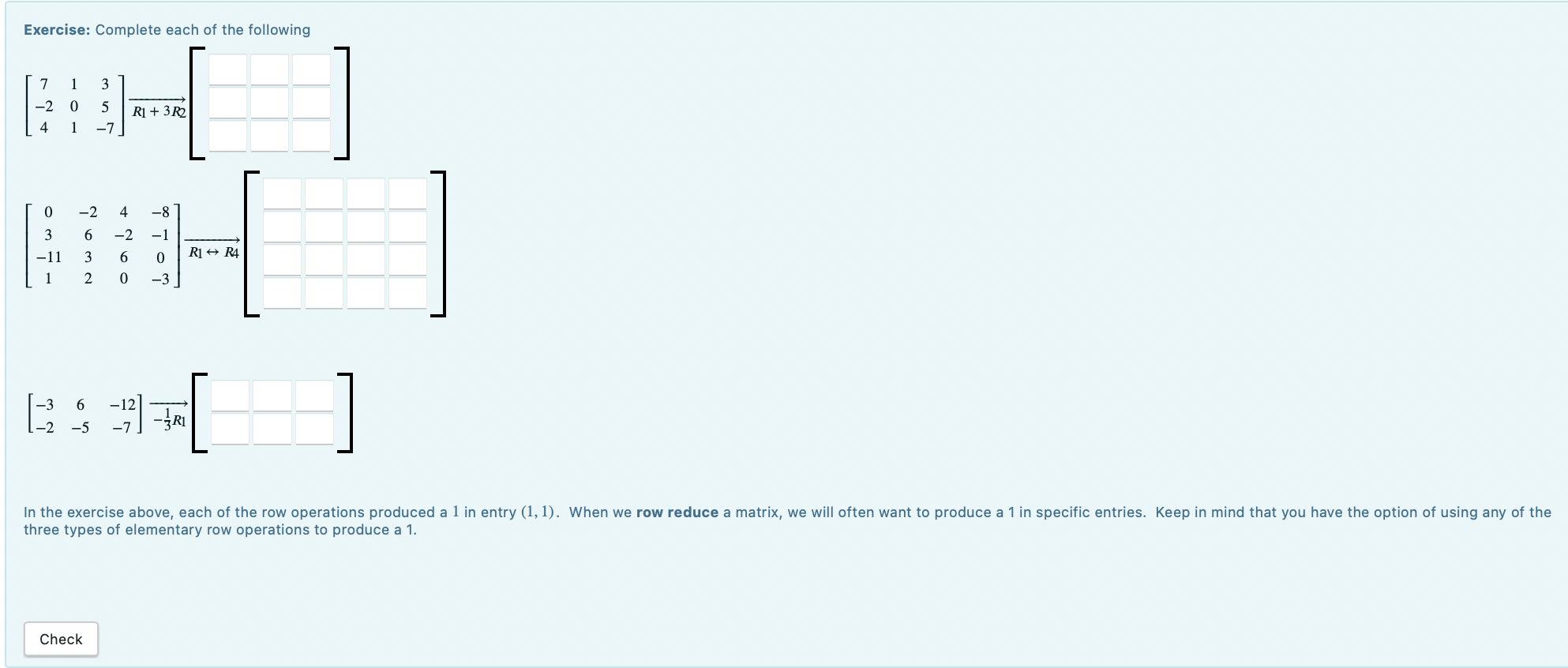 Solved [[]Elementary Row Operations There are three | Chegg.com