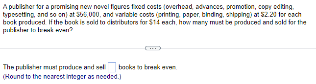 Solved A publisher for a promising new novel figures fixed | Chegg.com
