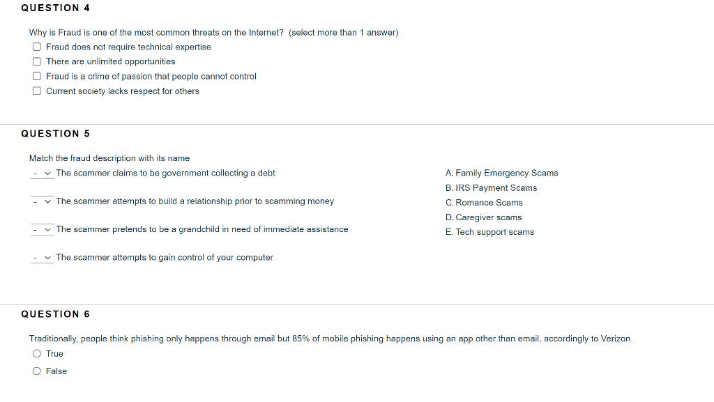Solved QUESTION 4 Why is Fraud is one of the most common | Chegg.com