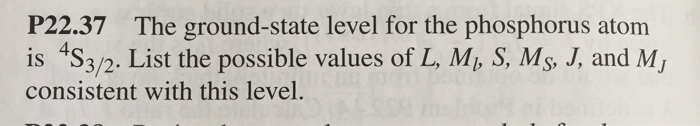 Solved The ground-state level for the phosphorus atom | Chegg.com