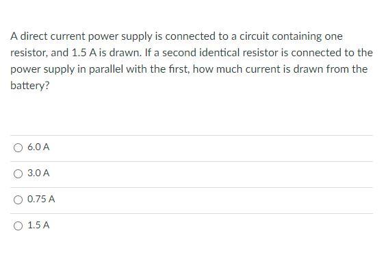 Solved A direct current power supply is connected to a | Chegg.com