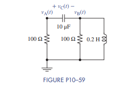 Solved 10-59 There is no external input in the circuit in | Chegg.com