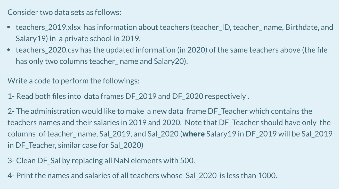 Solved Consider two data sets as follows: • | Chegg.com
