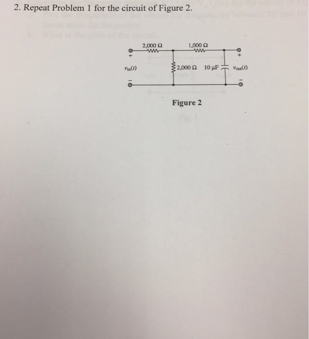 Solved Repeat Problem 1 for the circuit of Figure 2. | Chegg.com
