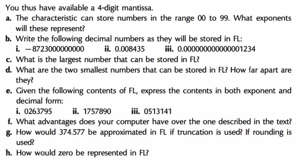 Solved CASE STUDY 1B COMPUTER ARITHMETIC: FLOATING-POINT | Chegg.com