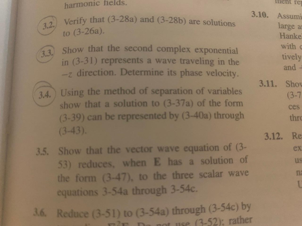 3.4. Using the method of separation of variables show | Chegg.com