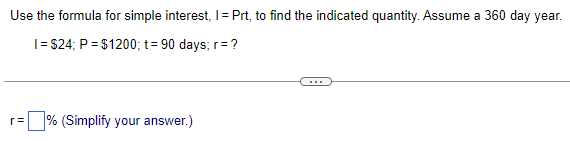 Solved Use the formula for simple interest, I = Prt, to find | Chegg.com