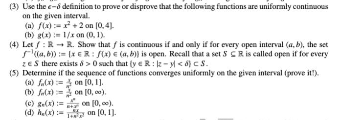 Solved (3) Use the e- definition to prove or disprove that | Chegg.com