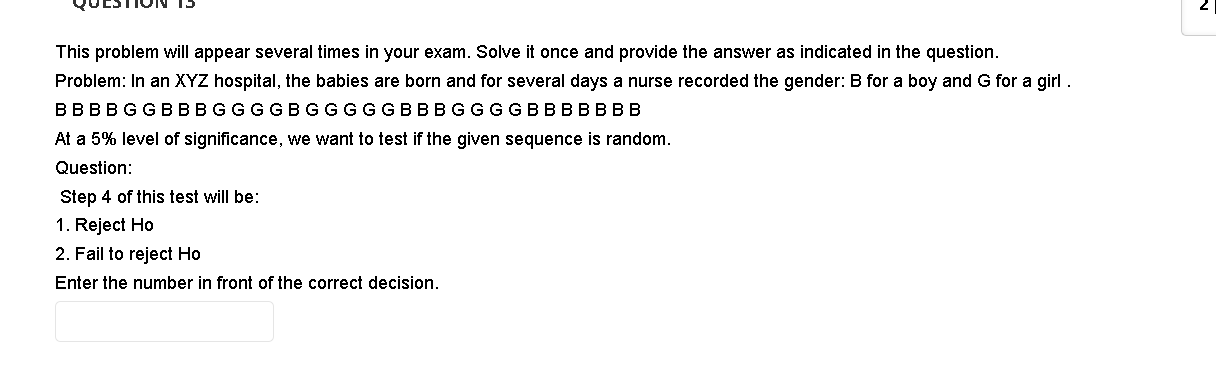 Solved This problem will appear several times in your exam. | Chegg.com