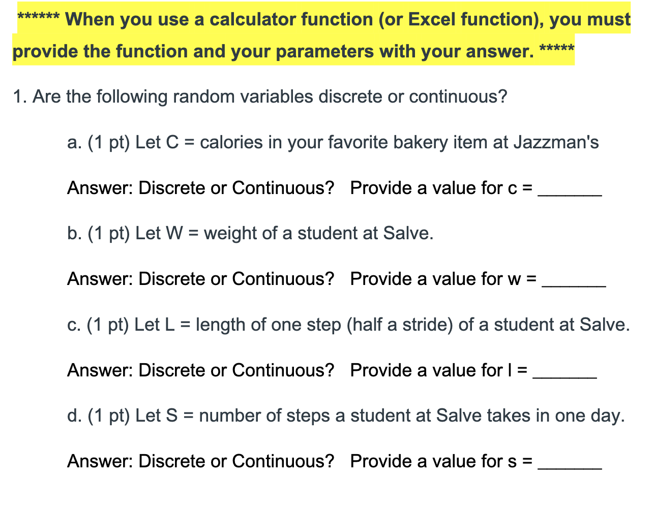 Solved When you use a calculator function (or Excel | Chegg.com